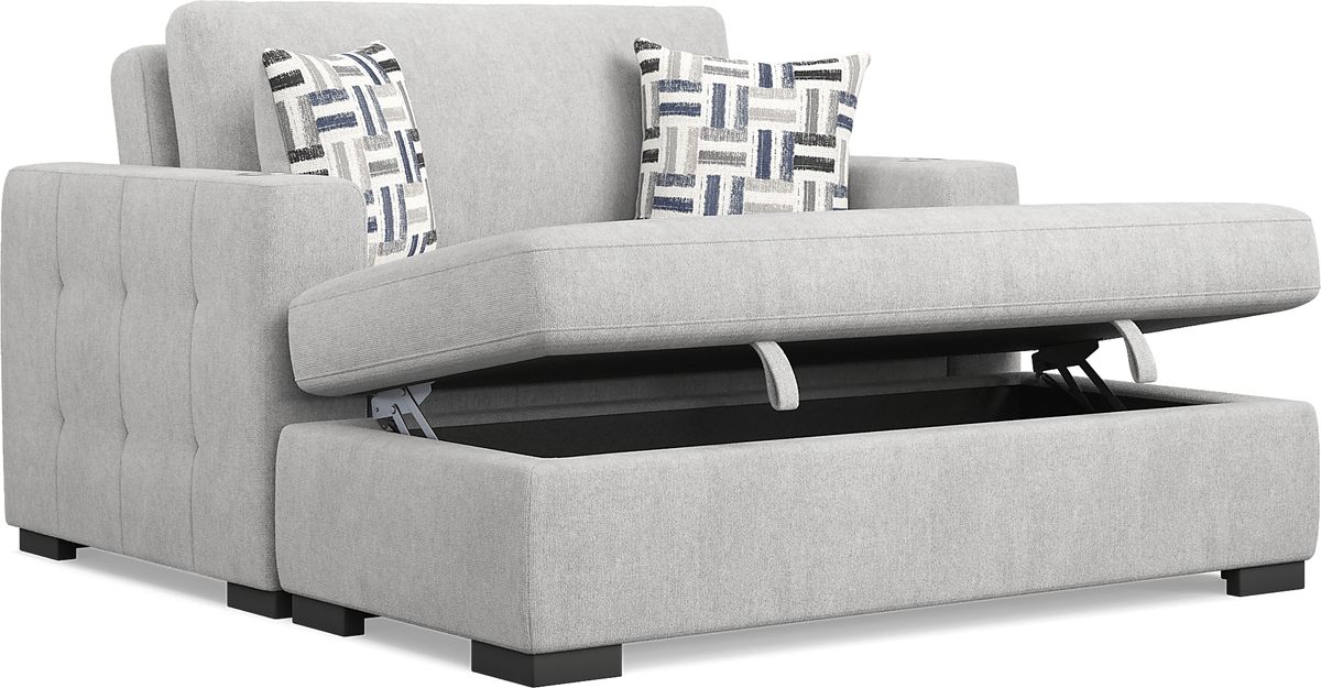 Geneva Gray Textured 2 Pc Chaise | Rooms to Go