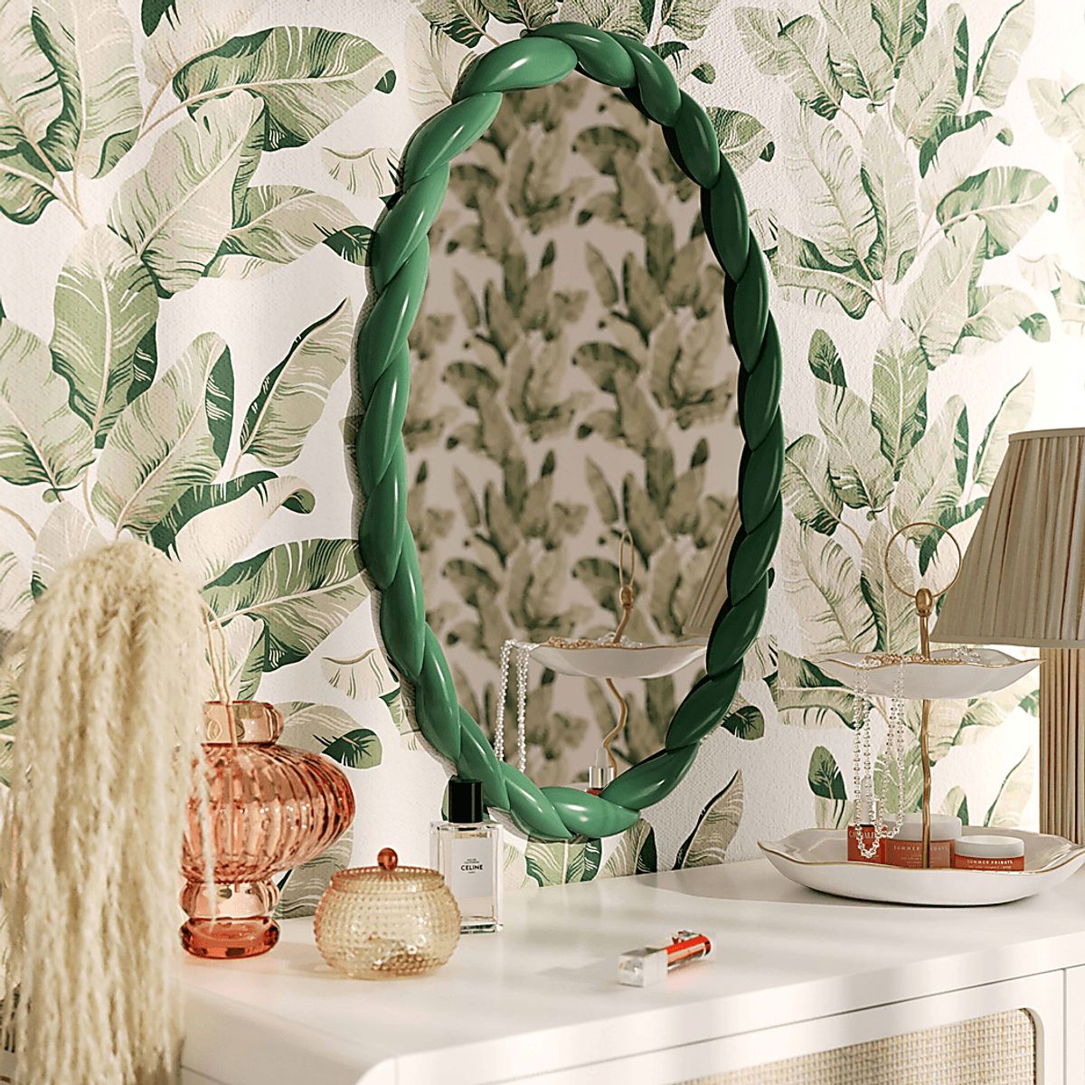 Getzelman I Green Colors Mirror | Rooms to Go