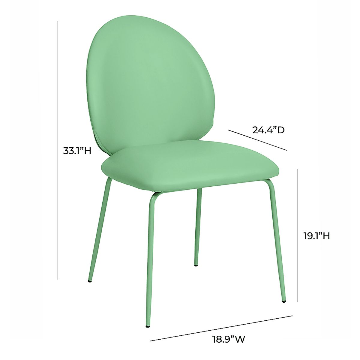 Giammona Green Polyvinylchloride,Terylene Dining Chair, Set Of 2 ...