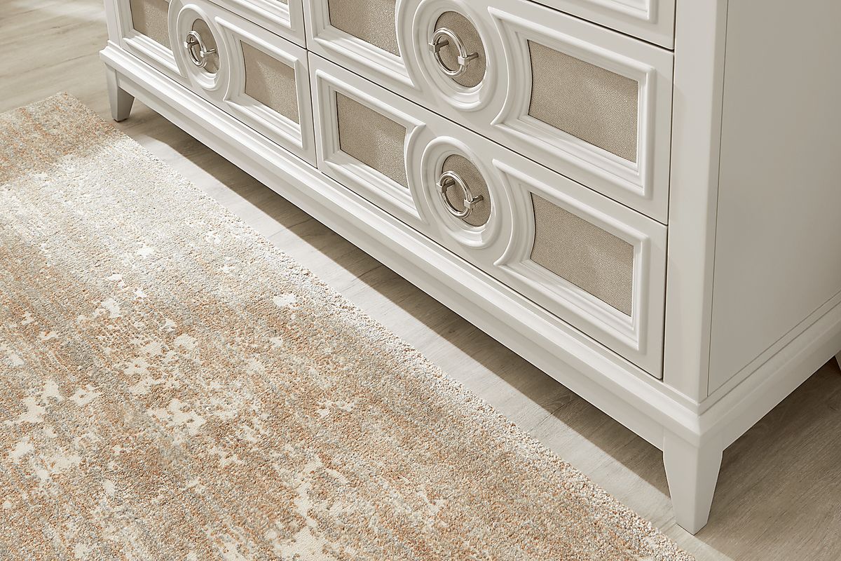 Gianna Lane 5 Pc Ivory Light Wood,White King Bedroom Set With 3 Pc King ...