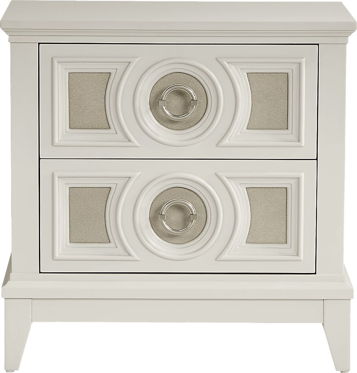 Gianna Lane Ivory Light Wood,White Nightstand - Rooms To Go