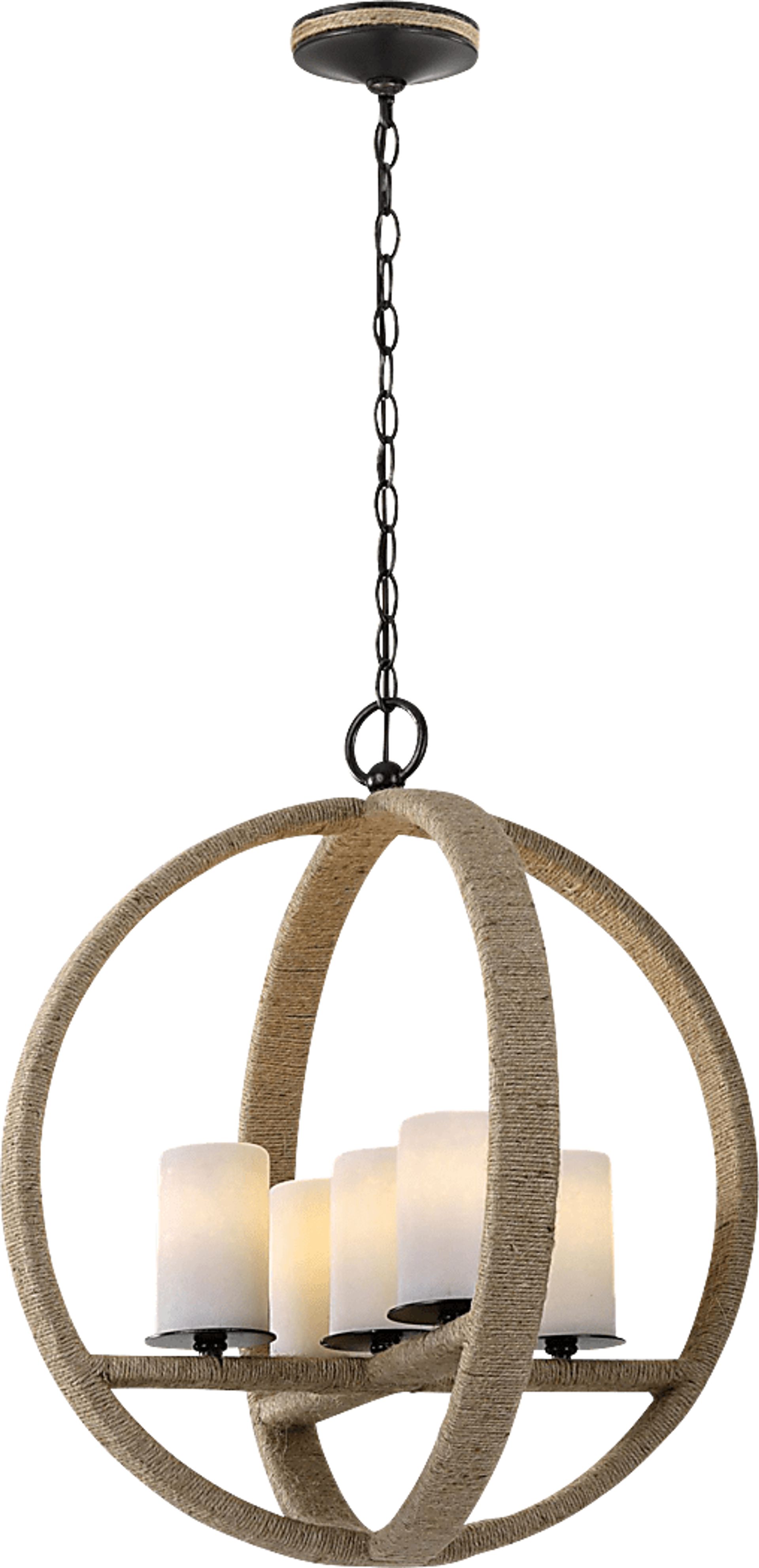 Gilt Crest Beige Pendant | Rooms to Go
