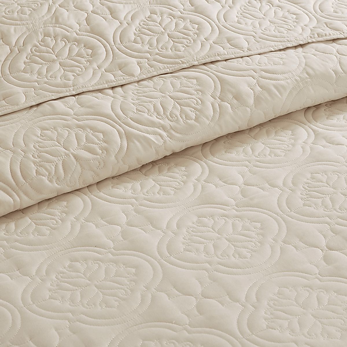 Gingerish Cream Beige Microfiber,Polyester Fabric,Microfiber 3 Pc King ...
