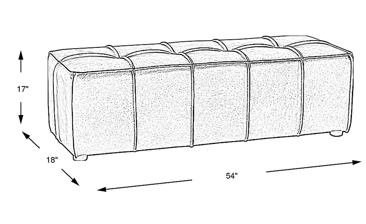 Giselle Camel Brown Leather Bench | Rooms to Go