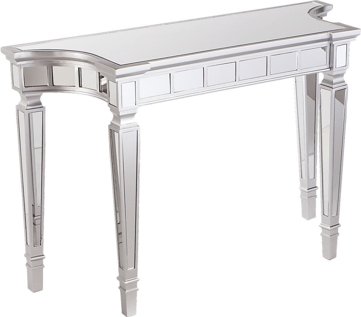 Gitre Mirrored,Silver Gray,White Console Table | Rooms to Go