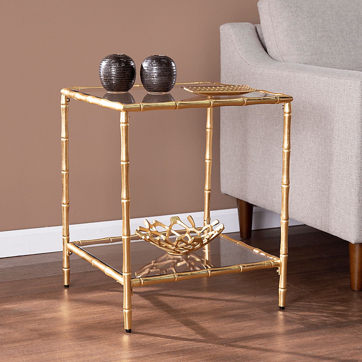 Gleneta Gold Colors,Metal Accent Table | Rooms to Go