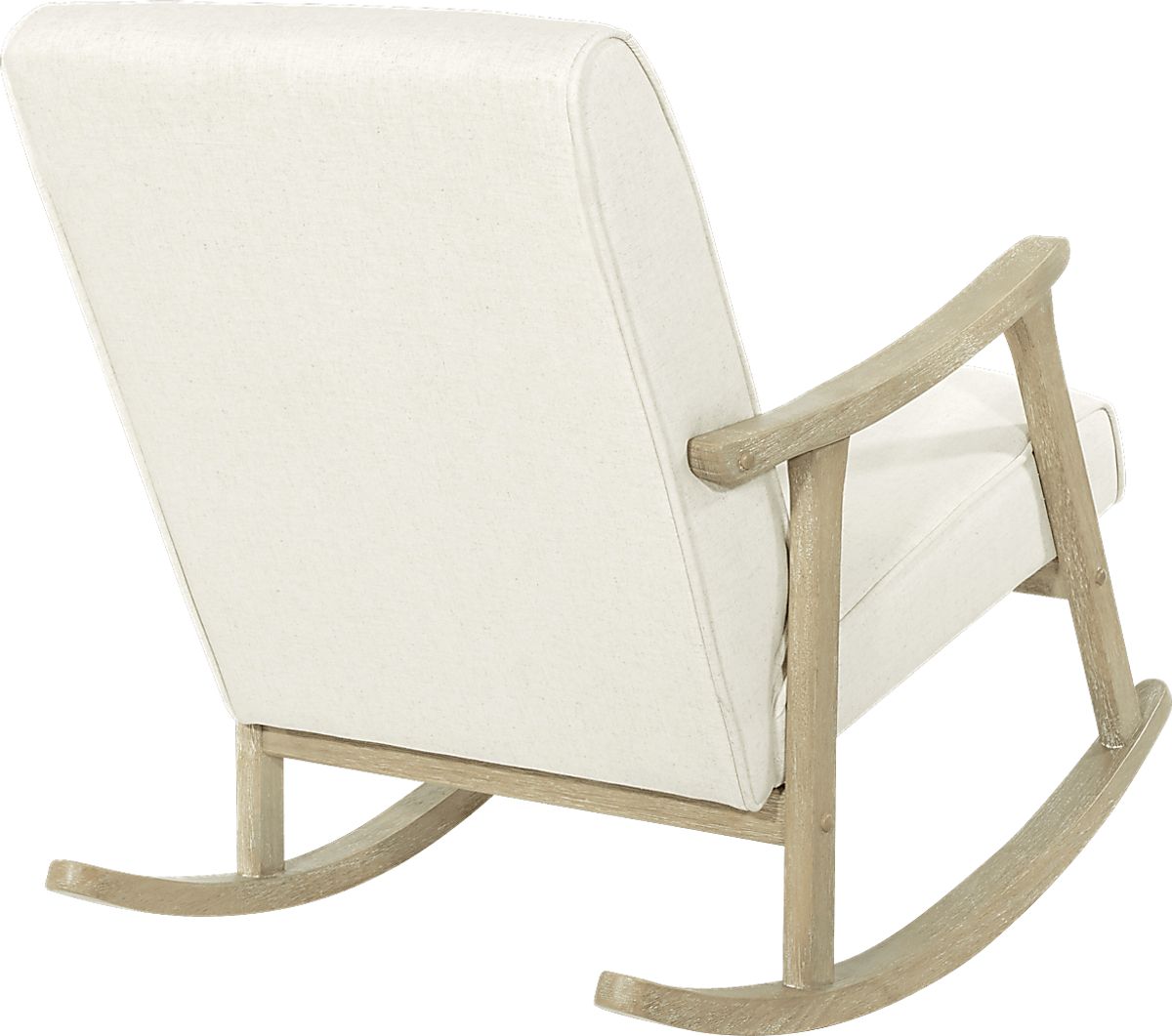 Glengyle White Polyester Fabric Rocker Upholstered | Rooms to Go