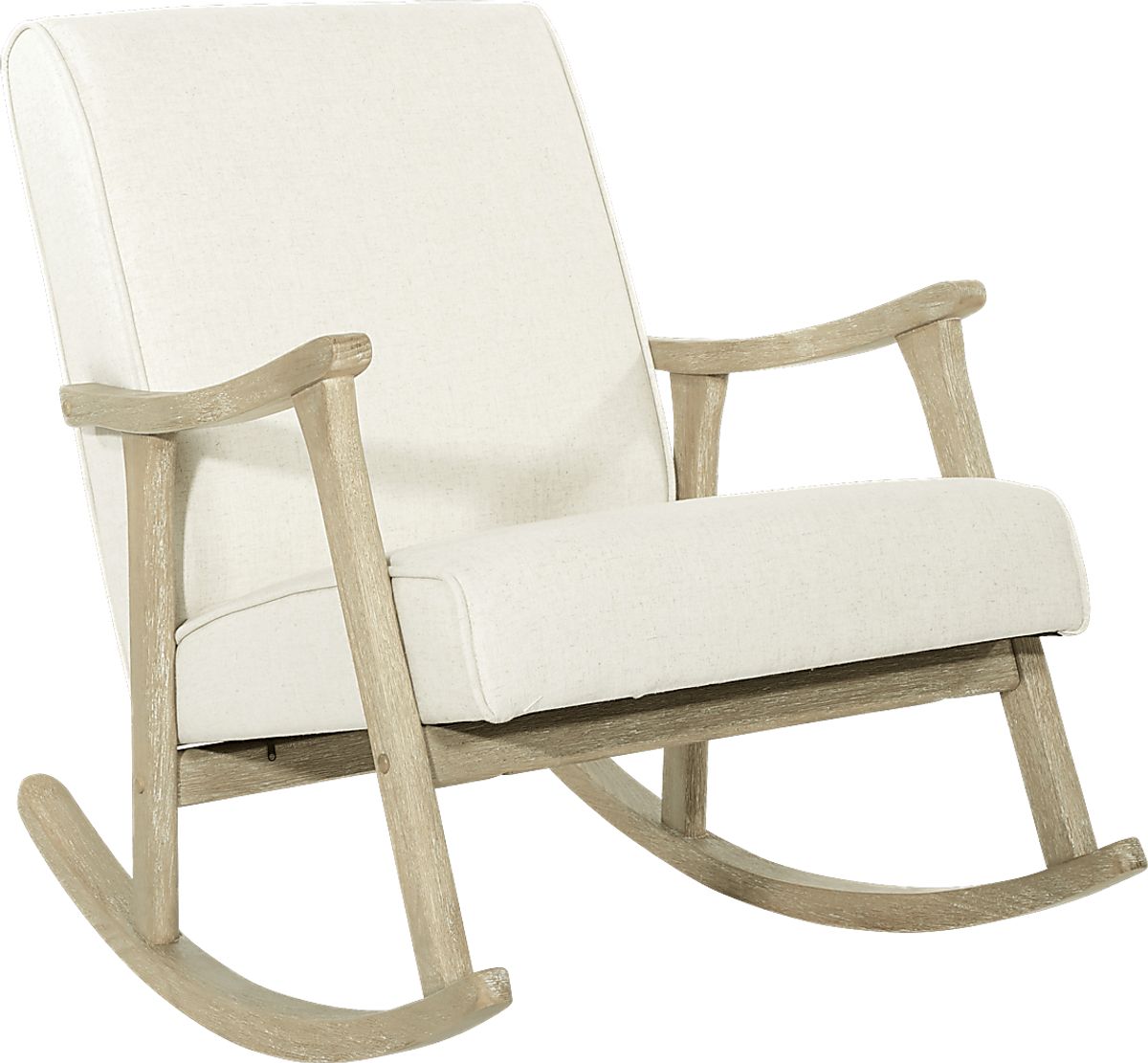 Glengyle White Polyester Fabric Rocker Upholstered | Rooms to Go