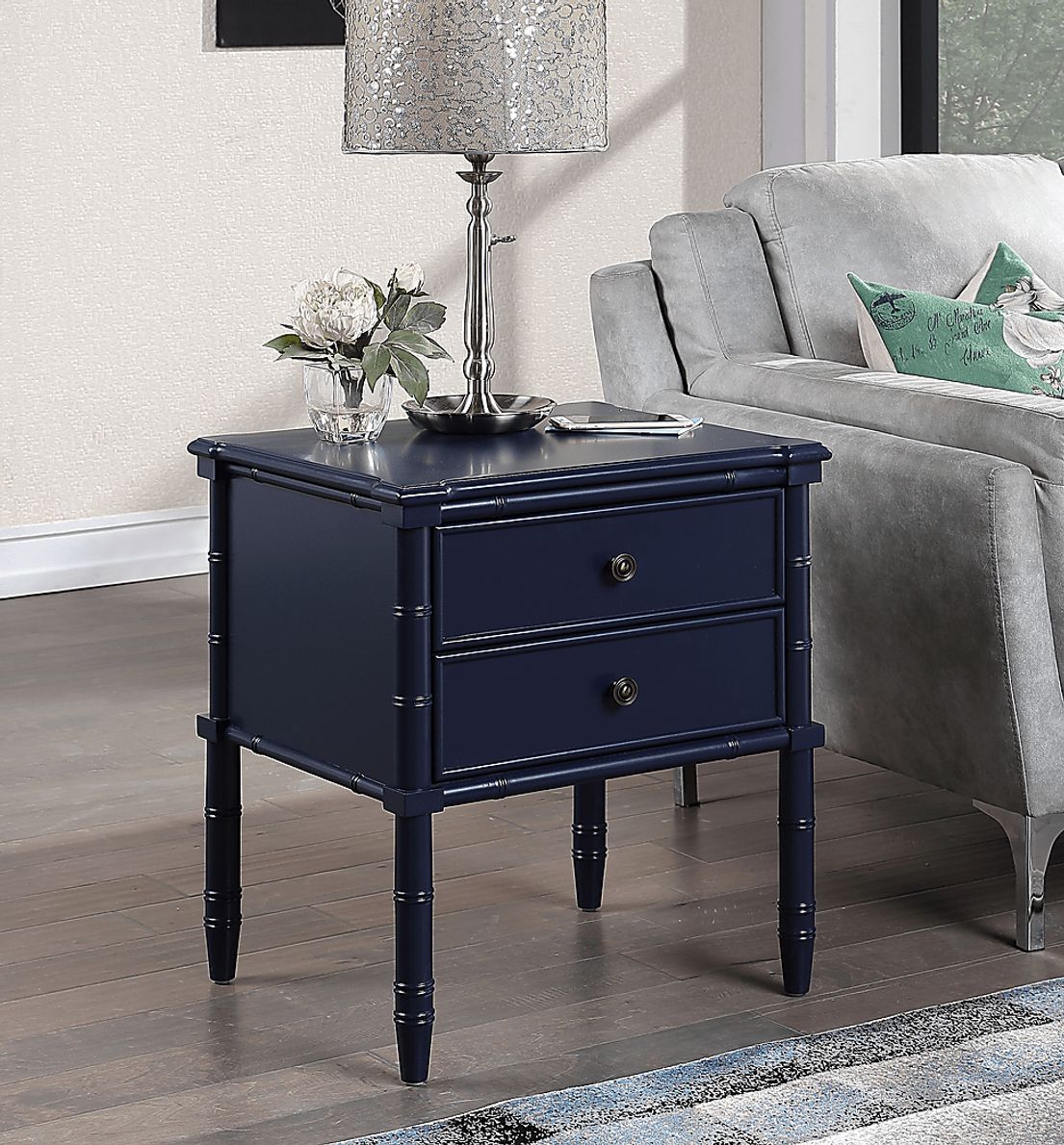 Glennford Blue End Table - Rooms To Go