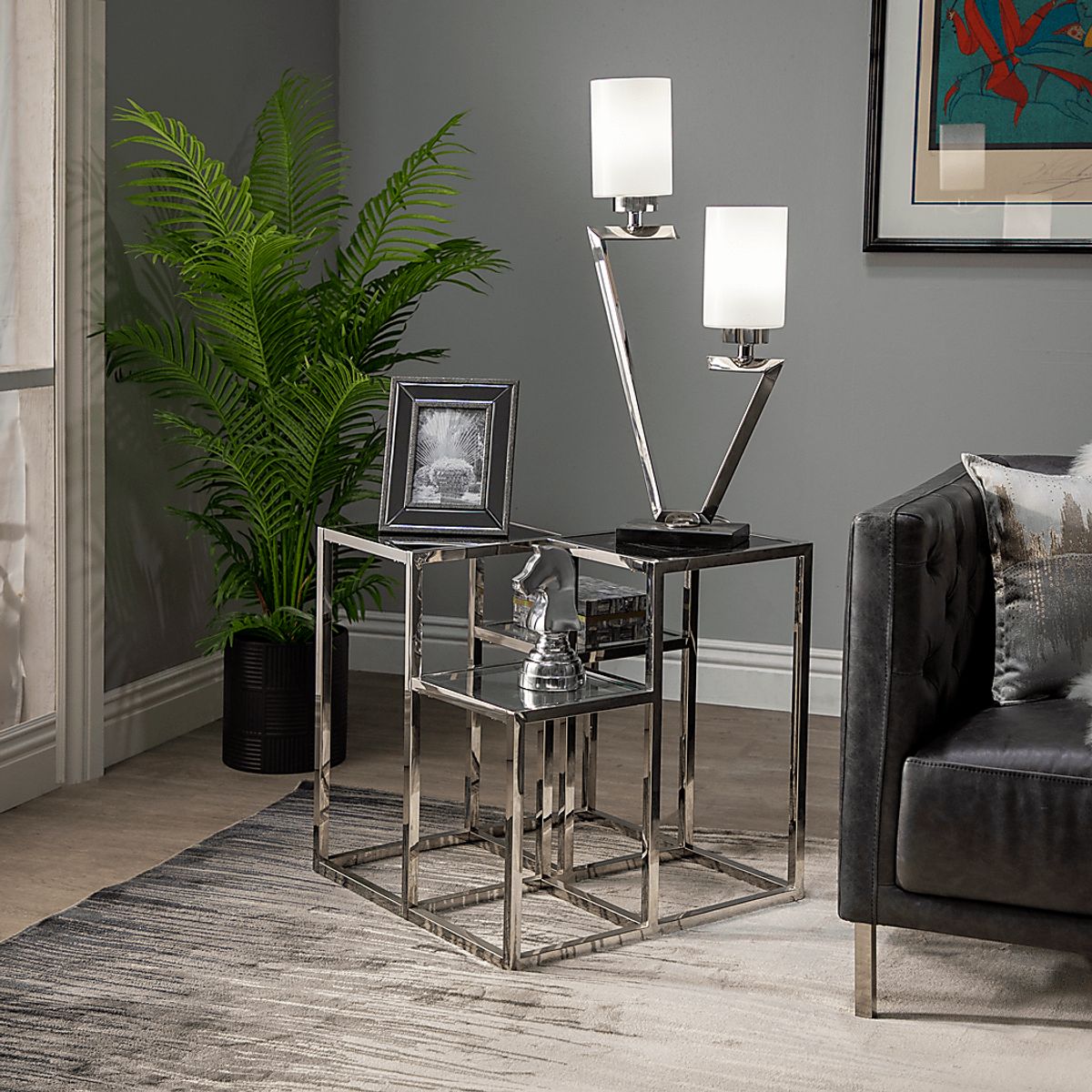 Glenthorne Silver Gray Sculpture | Rooms to Go