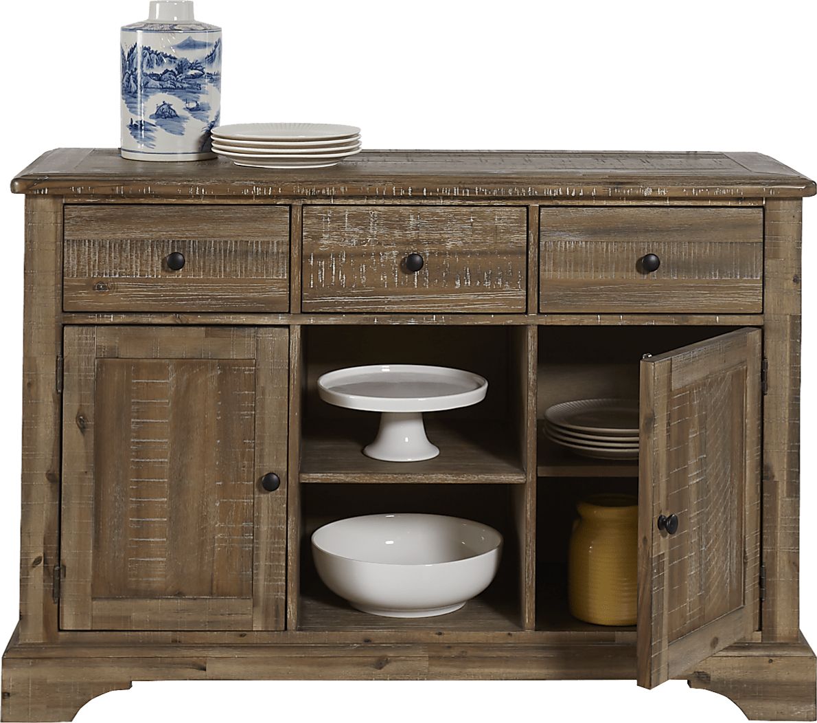 Golden Grove Dark Brown Buffet - Rooms To Go