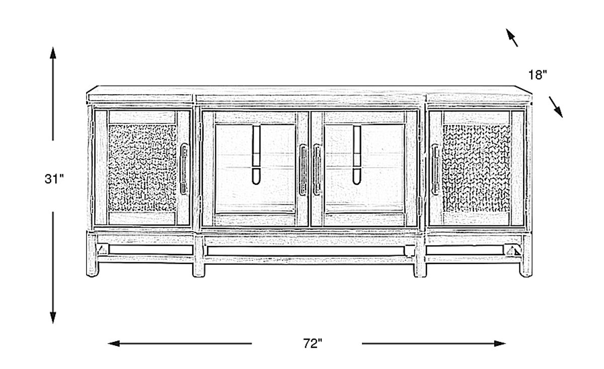 Golden Isles Gray Console | Rooms to Go