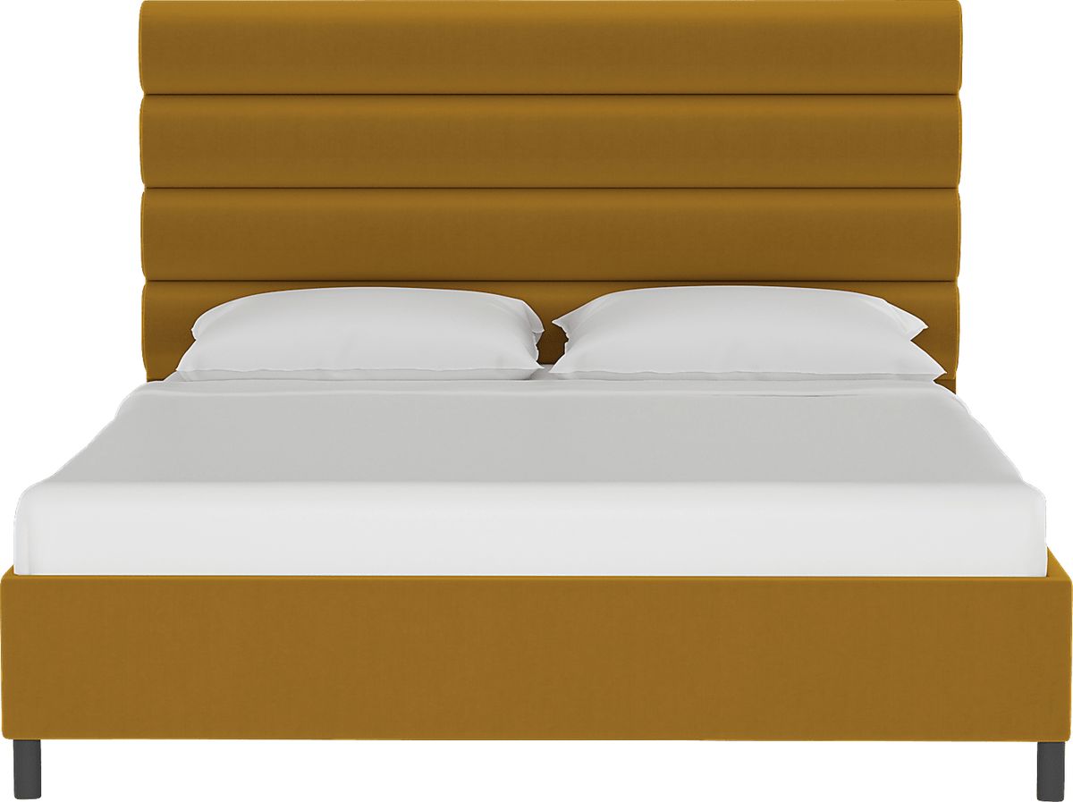 Golden Rust Dijon Yellow Full Bed | Rooms to Go