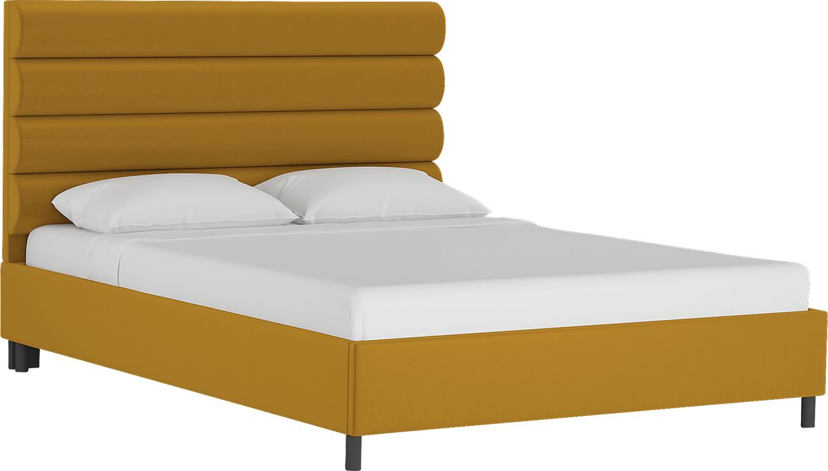 Golden Rust Dijon Yellow Full Bed | Rooms to Go
