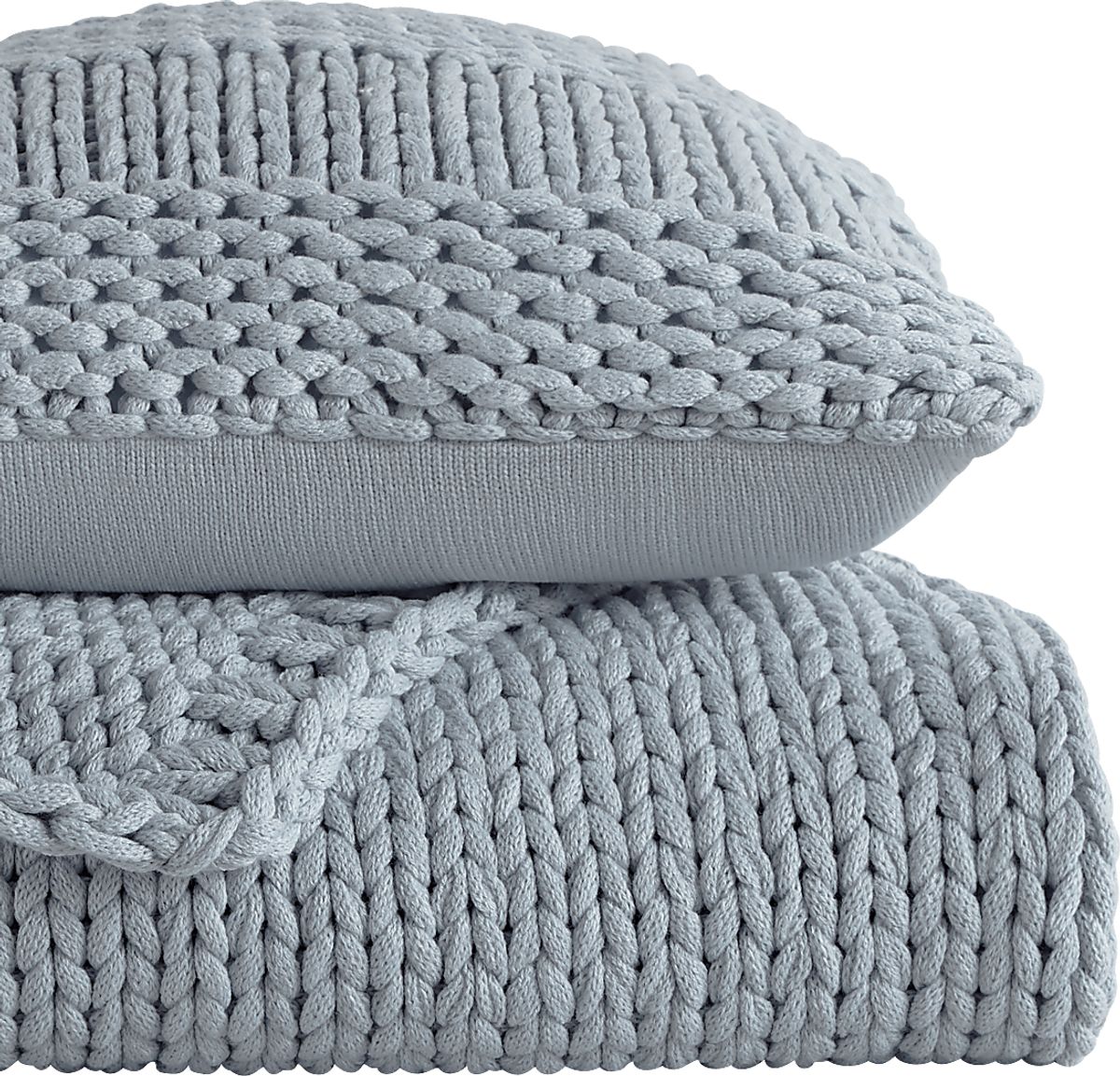 Goldriver Light Blue Acrylic Fabric Throw Blanket | Rooms to Go