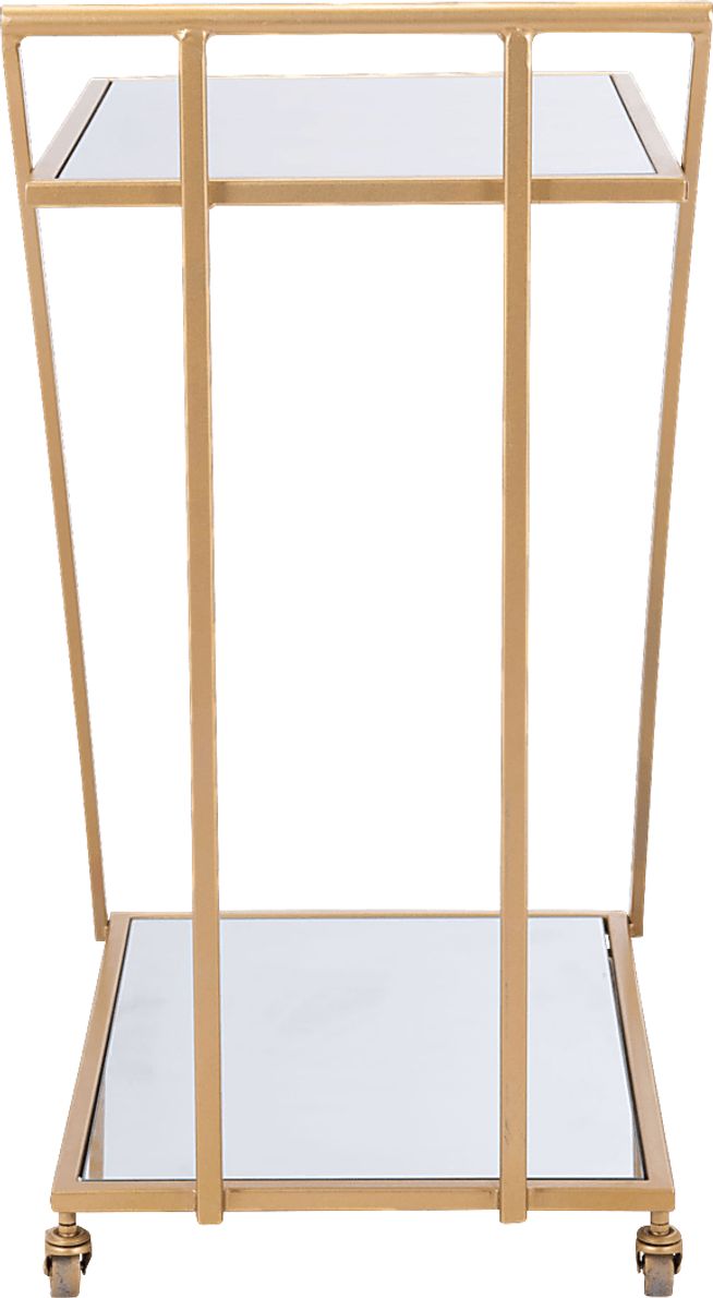 Gower Gold Bar Cart - Rooms To Go