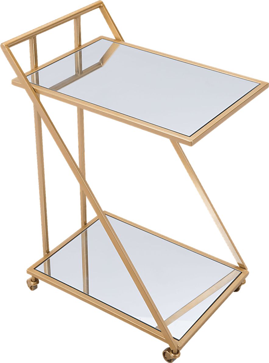 Gower Gold Bar Cart - Rooms To Go