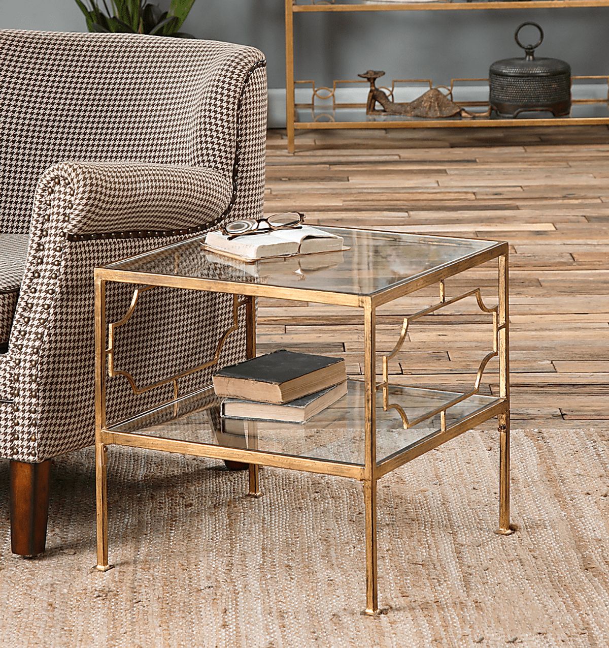 Gracemont Gold Colors,Metal Accent Table | Rooms to Go