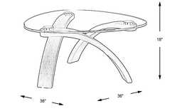 Grant City Merlot Dark Wood Cocktail Table | Rooms to Go