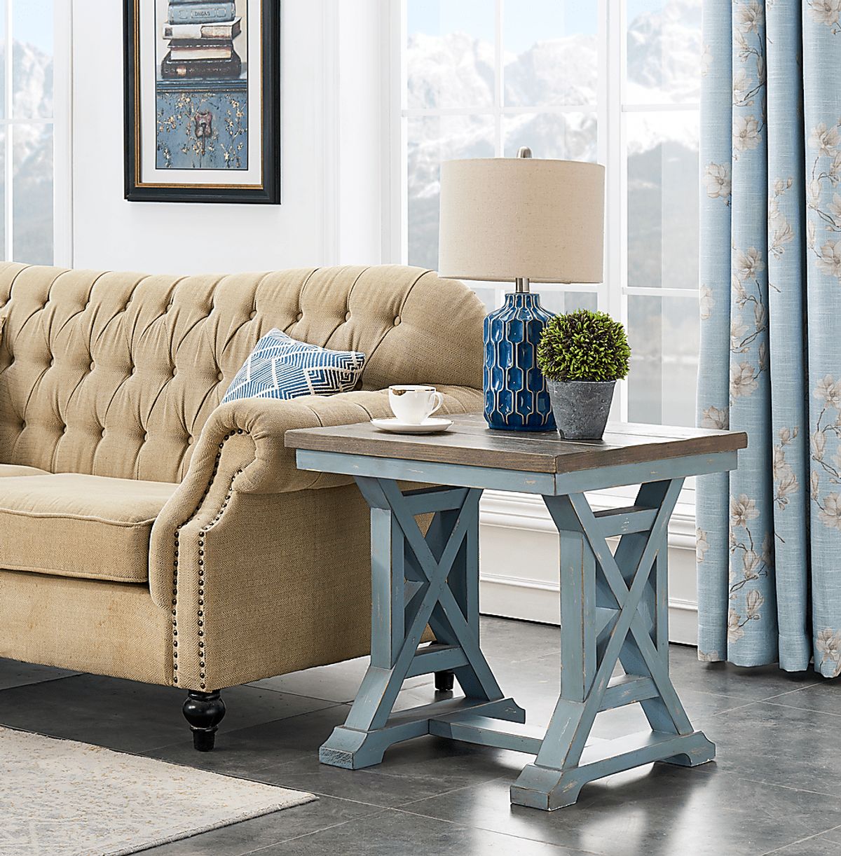 Grantland Blue Colors End Table | Rooms to Go