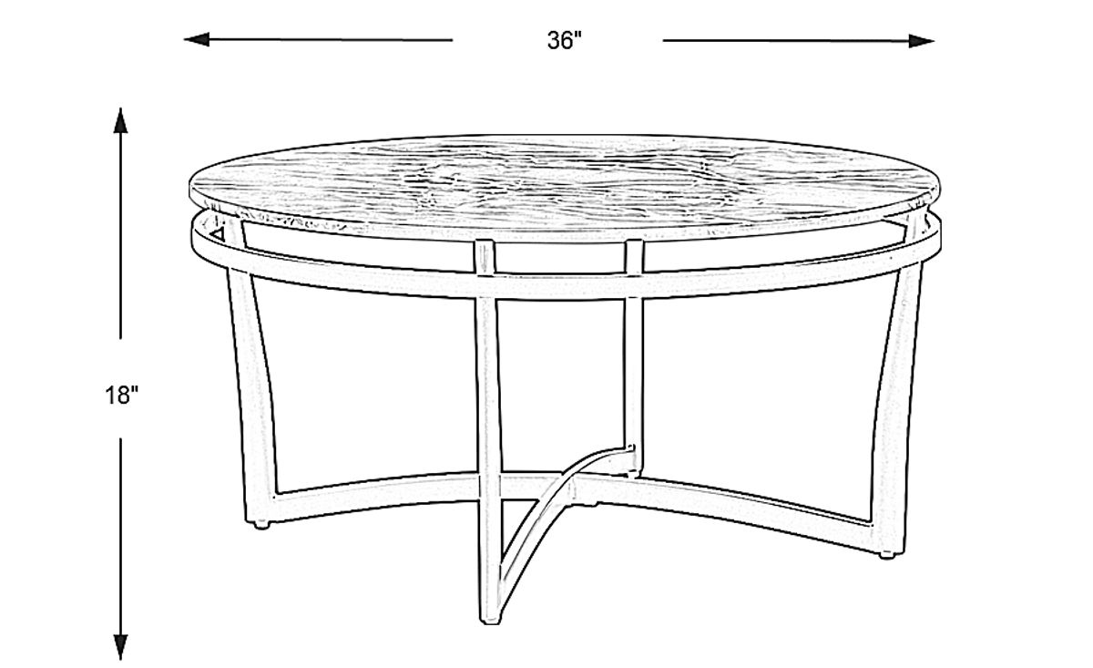 Grasonville Dark Gray Metal,Stone Cocktail Table | Rooms to Go