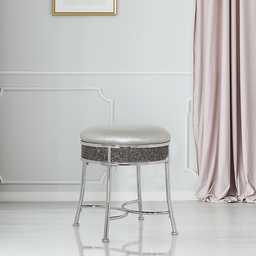 Grayhampton Silver Gray Vanity Stool | Rooms to Go