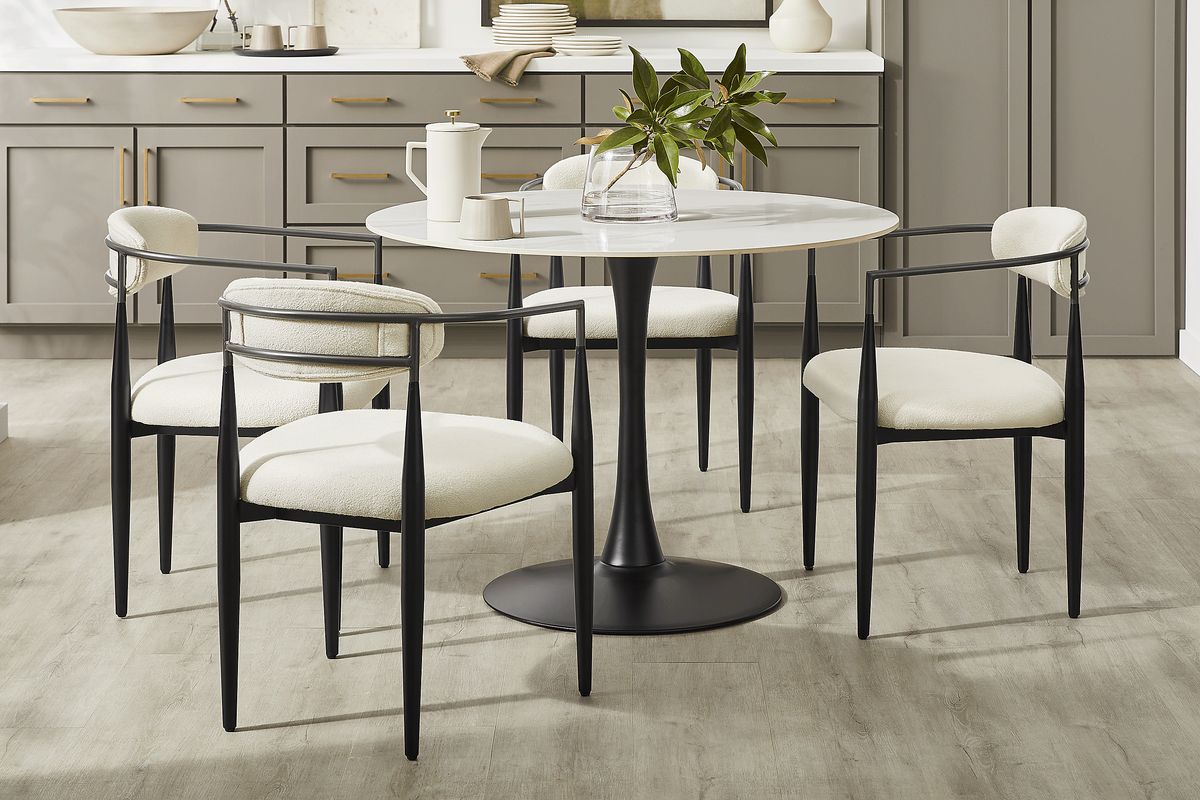 Grayhill 5 Pc White Colors,White Dining Room Set With Dining Table, Side Dining Chair | Rooms to Go