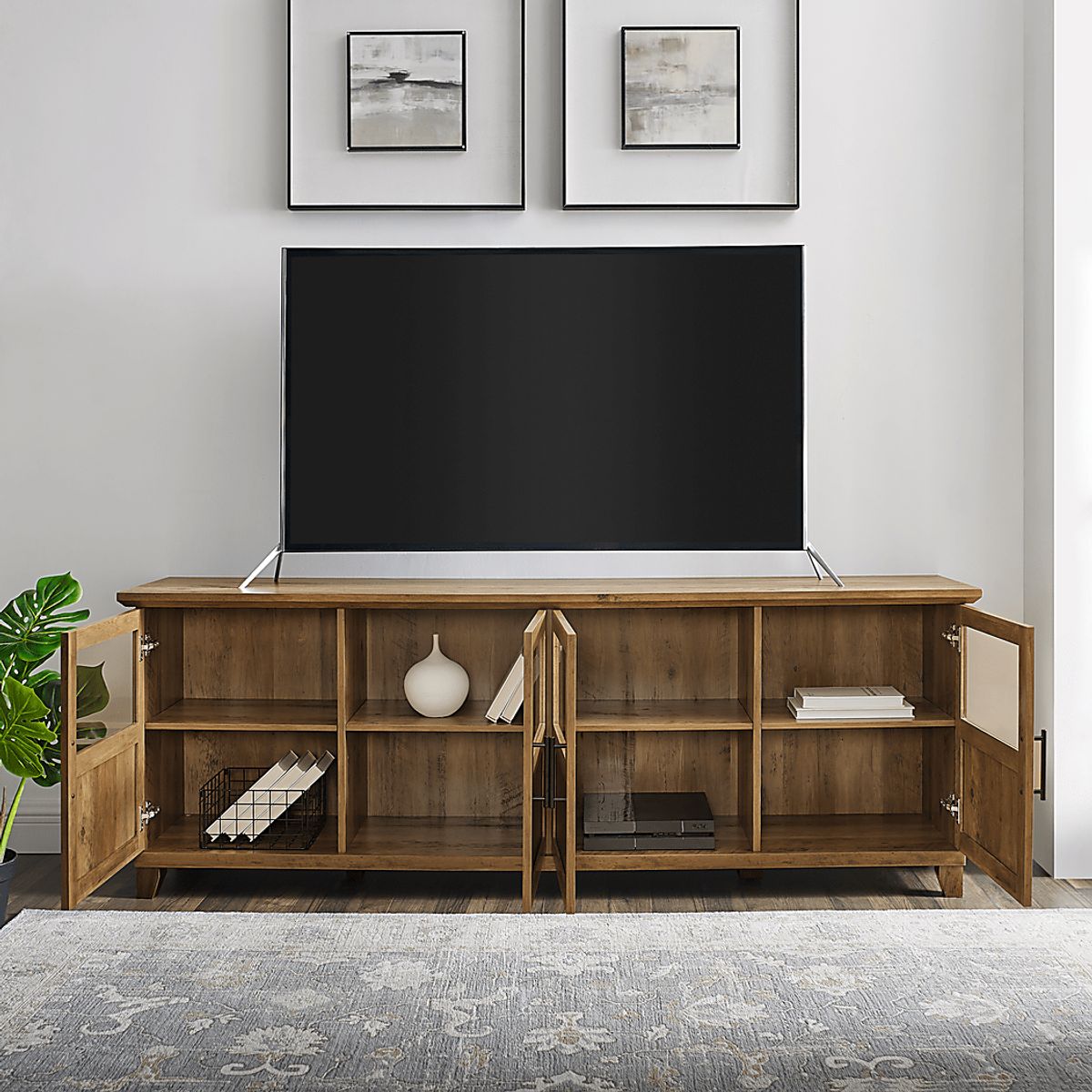 Grayledge Brown Dark Wood 70" Consoles | Rooms to Go