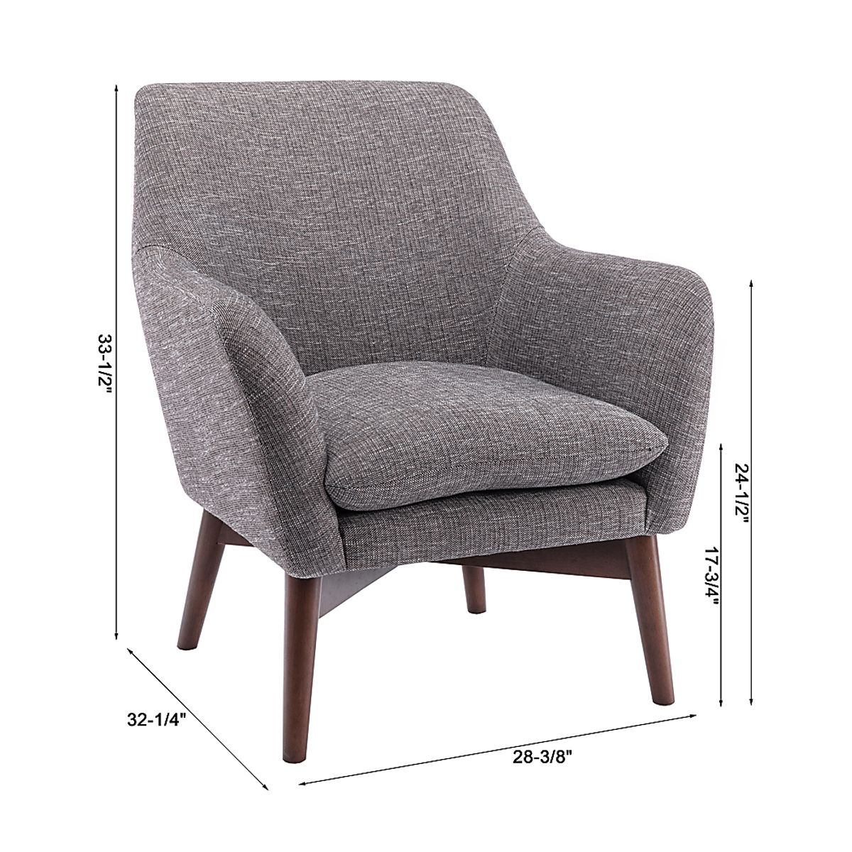 Grayslake Gray Polyester Fabric Accent Chair | Rooms to Go