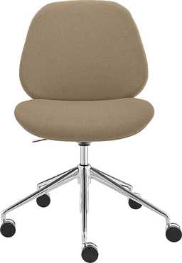 Greely Taupe Beige Polyester Fabric Desk Chair | Rooms to Go