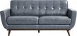 Greyson Blue Leather Loveseat - Rooms To Go