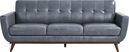 Greyson Blue Leather Sofa - Rooms To Go