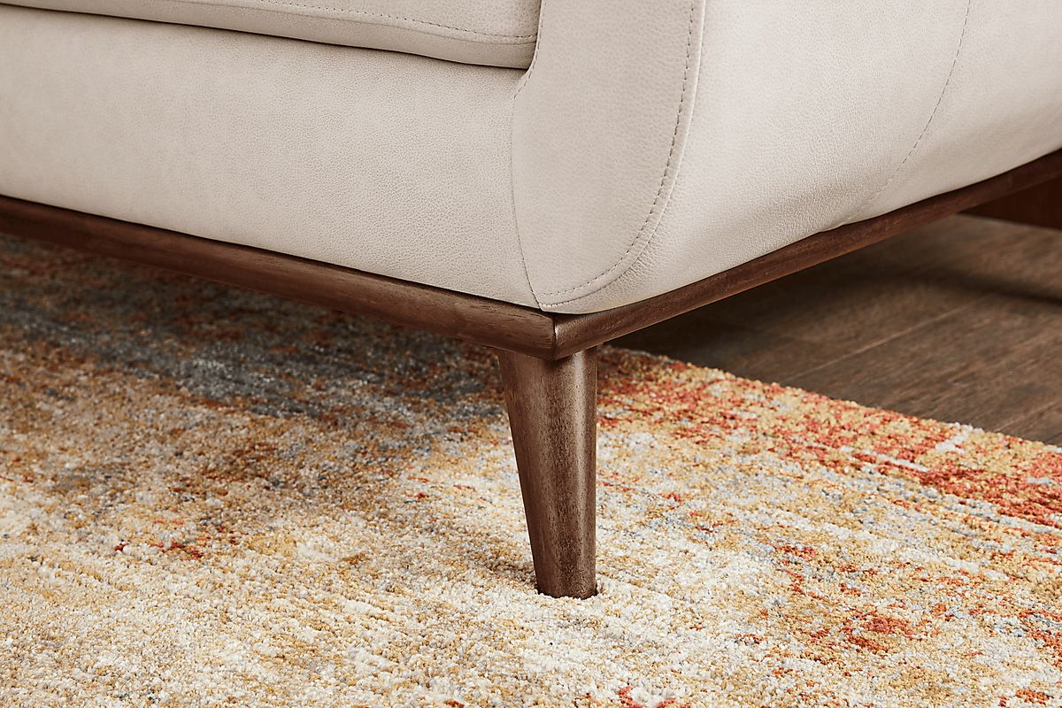 Greyson Ivory Beige Leather Sofa | Rooms to Go