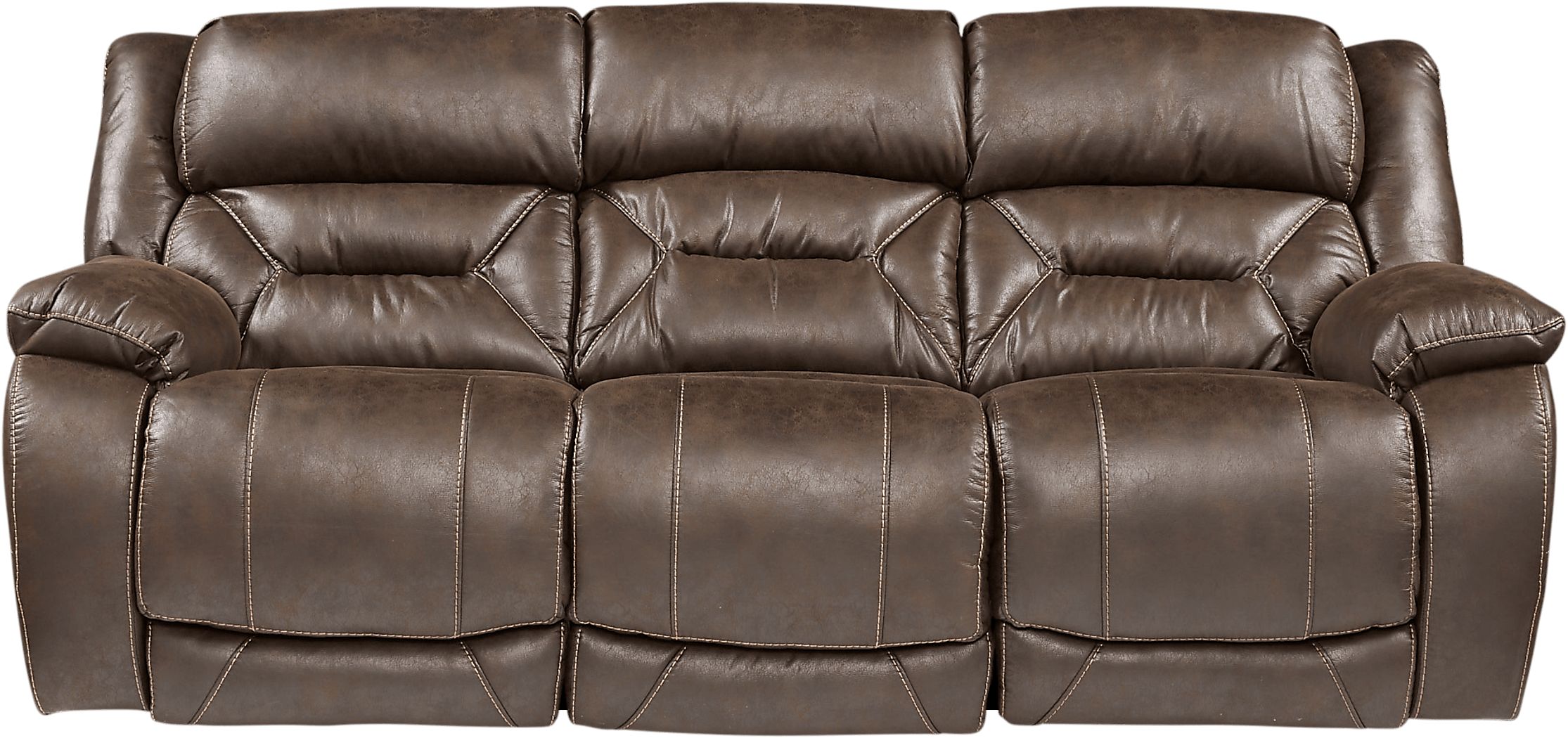 Griffin Valley Walnut Brown Microfiber Power Reclining Sofa | Rooms to Go