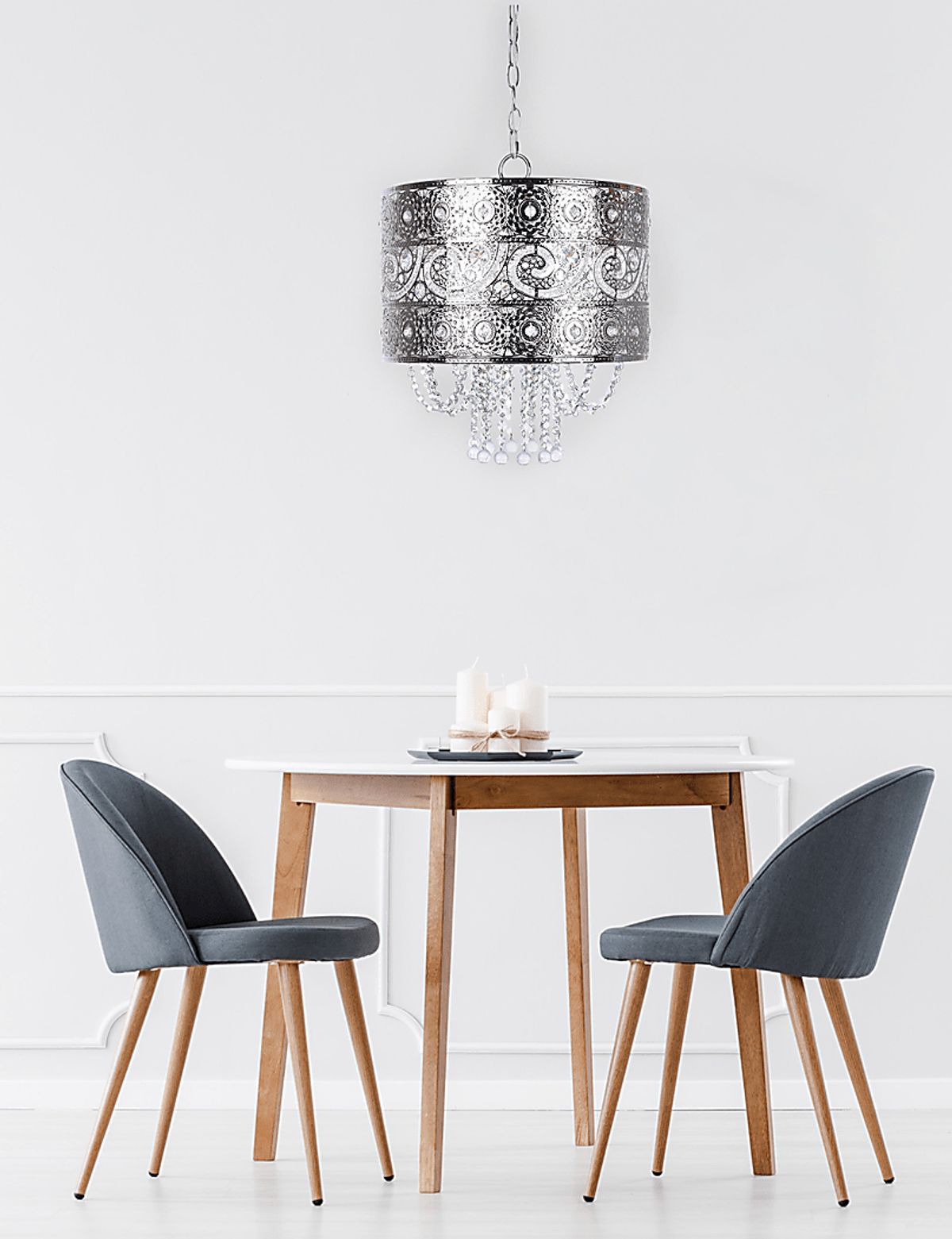 Griffith Point Nickel Gray Chanderlier | Rooms to Go