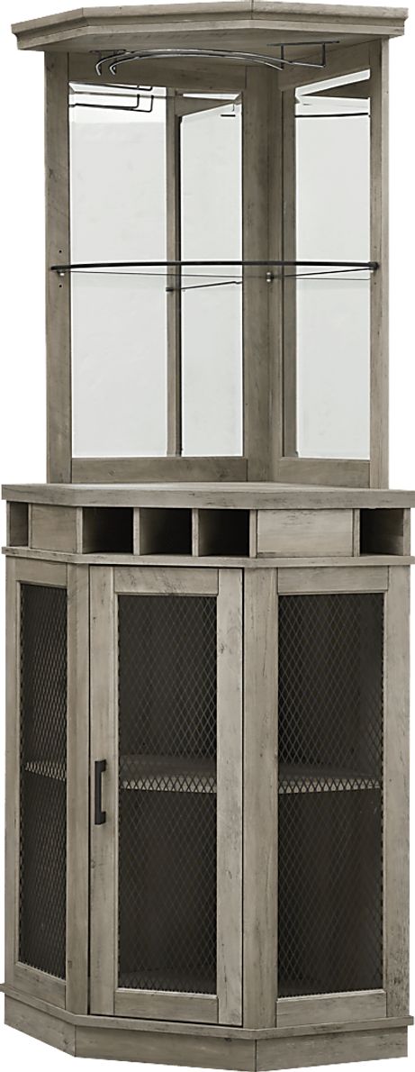 Grooveland Gray Bar Cabinet - Rooms To Go