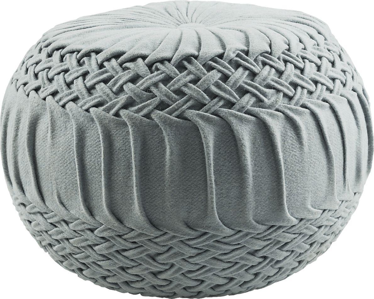 Guildwood Denim Blue Nylon,Wool Fabric Ottoman - Rooms To Go