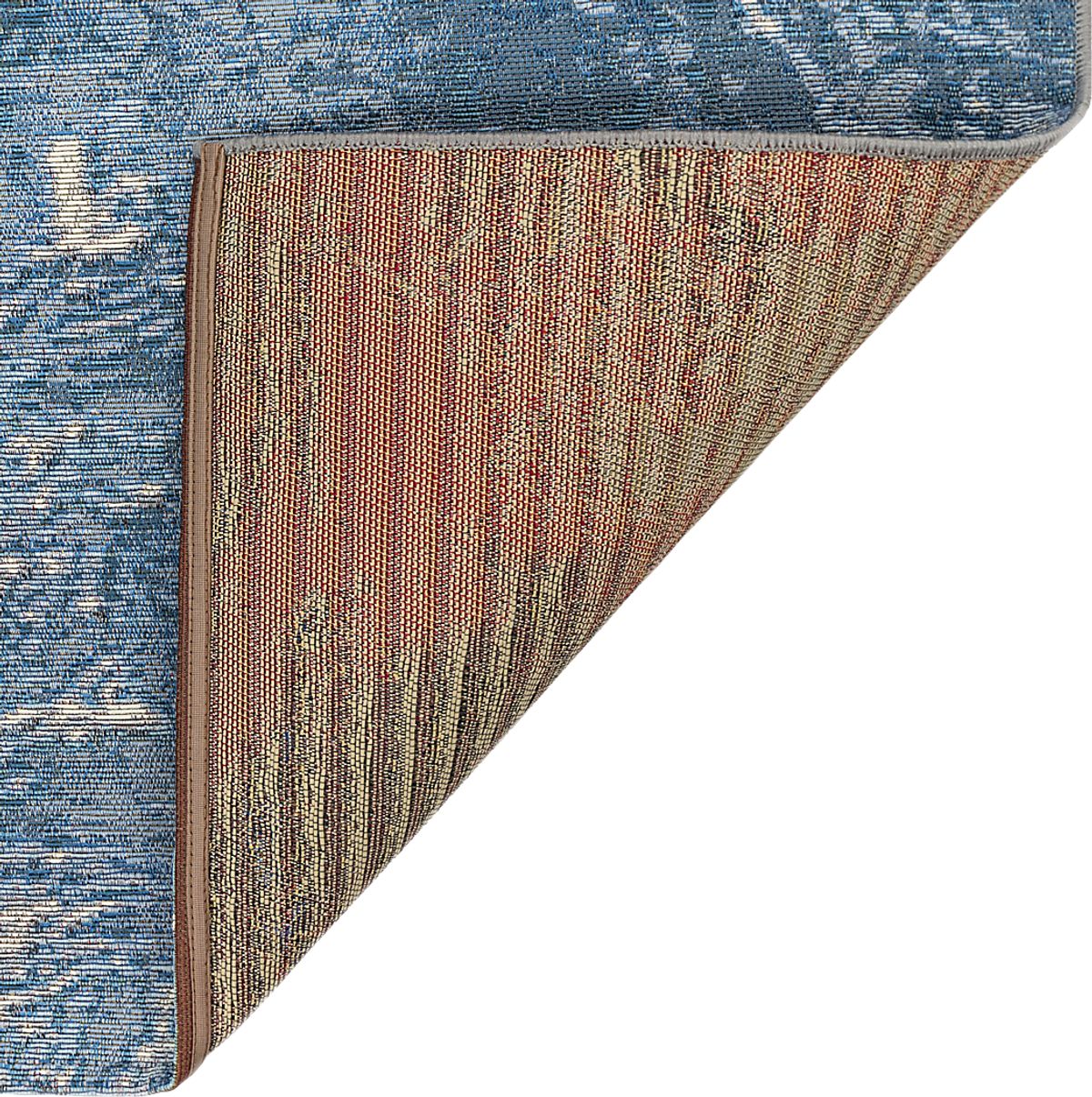 Habine Blue Outdoor Rugs | Rooms to Go