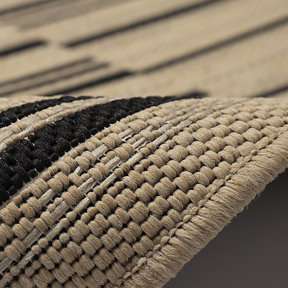 Hadholm Natural Beige,White Outdoor Rugs | Rooms to Go