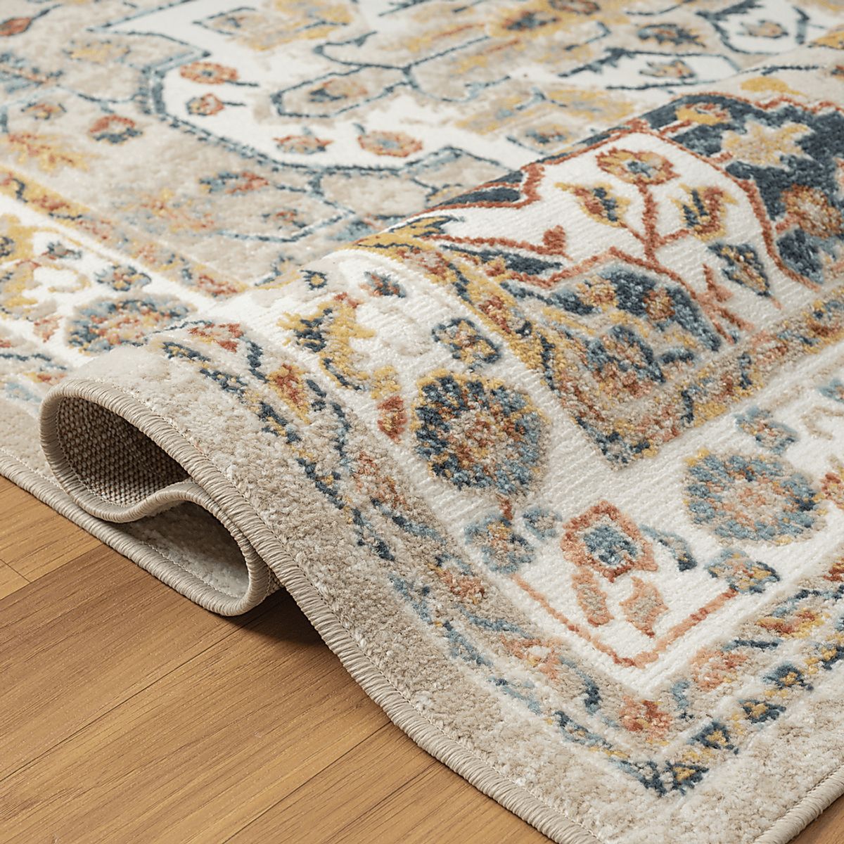 Haisam Blue,Gray,Ivory,Rust Beige,Blue,Gray,Red Rugs | Rooms to Go