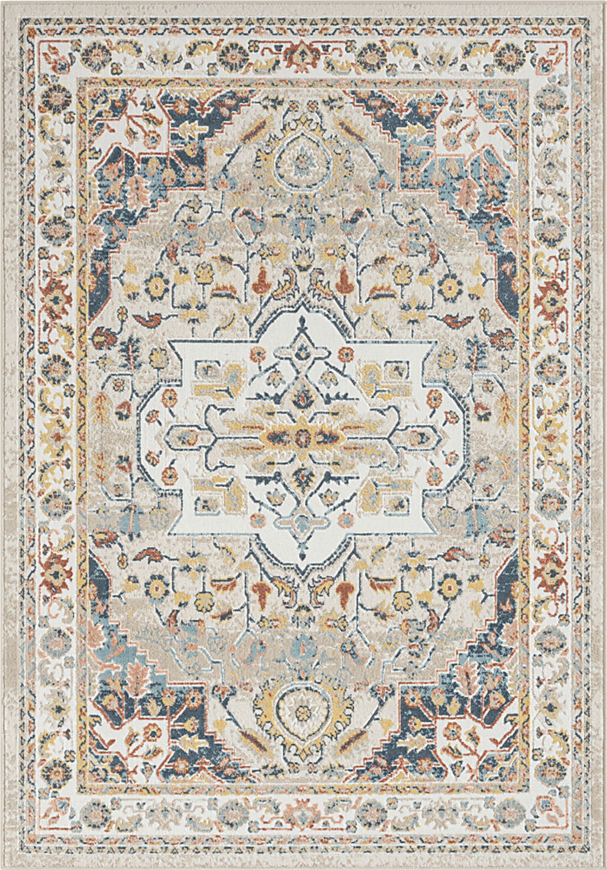 Haisam Blue,Gray,Ivory,Rust Beige,Blue,Gray,Red Rugs | Rooms to Go