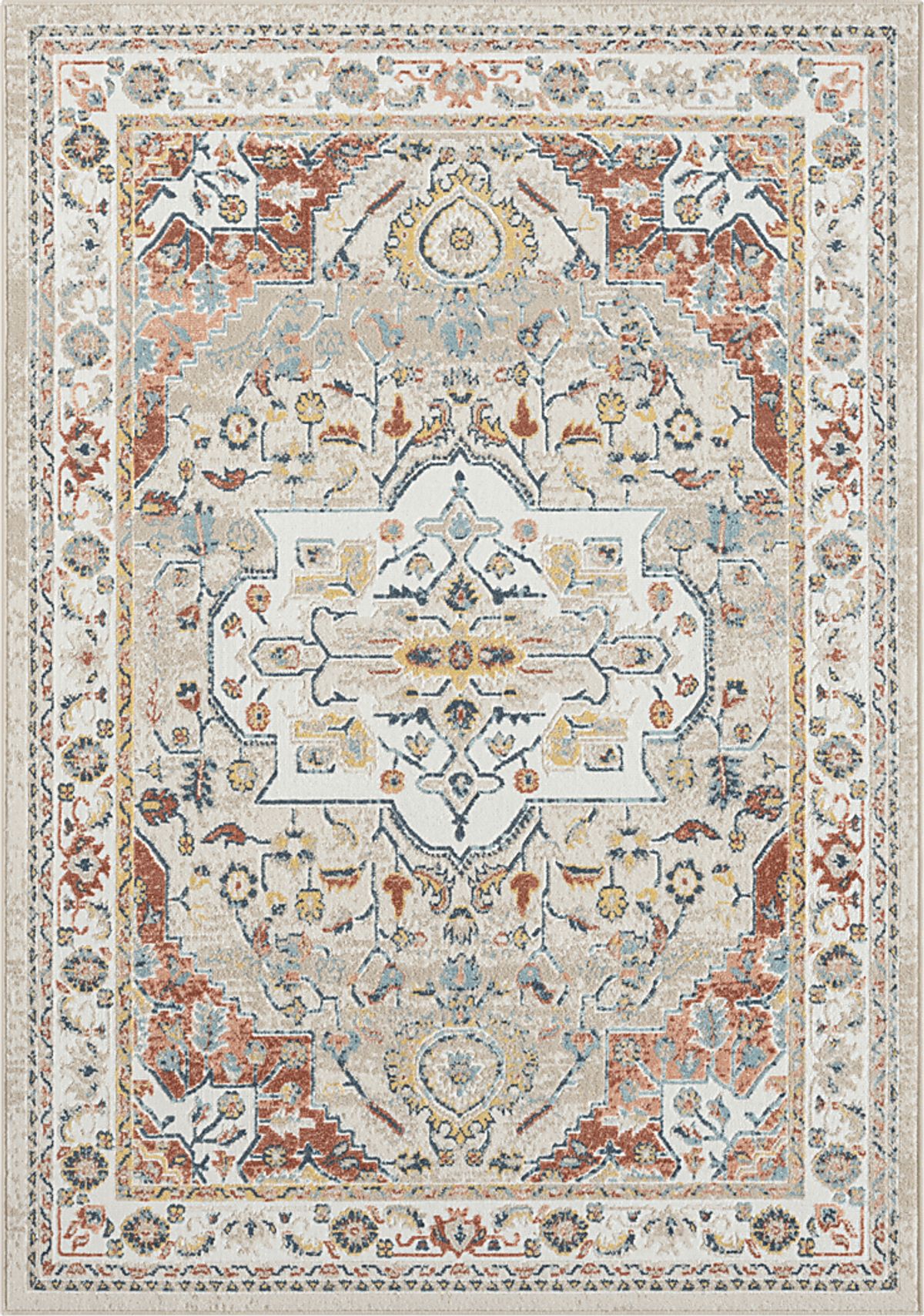 Haisam Ivory,Rust Beige,Red Rugs | Rooms to Go
