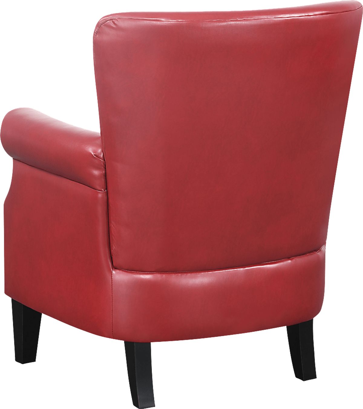 Halgo Red Polyurethane Fabric Accent Chair | Rooms to Go