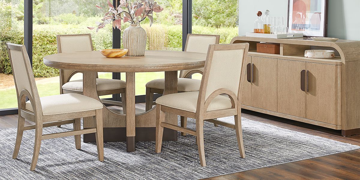 Halverson Honey Light Wood Round Dining Table | Rooms to Go