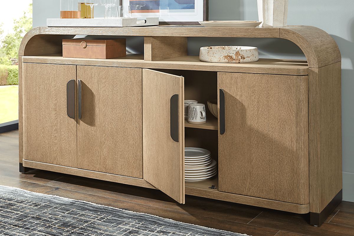Halverson Honey Light Wood Sideboard | Rooms to Go