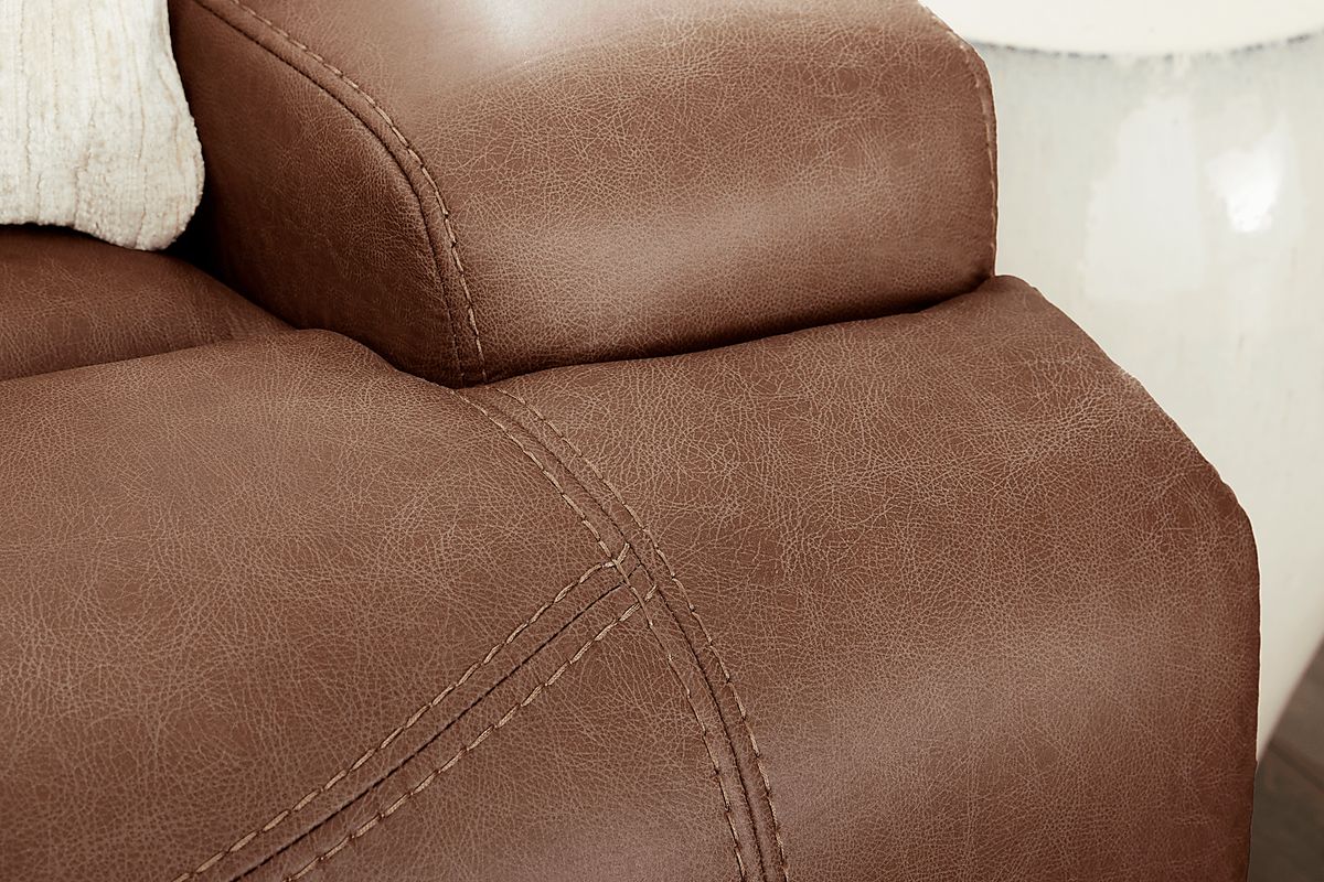 Hamilton 5 Pc Tobacco Brown Microfiber Dual Power Reclining Living Room ...