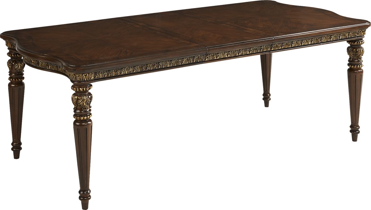 Handly Manor 7 Pc Dark Pecan Wood Dining Room Set With Dining Table ...