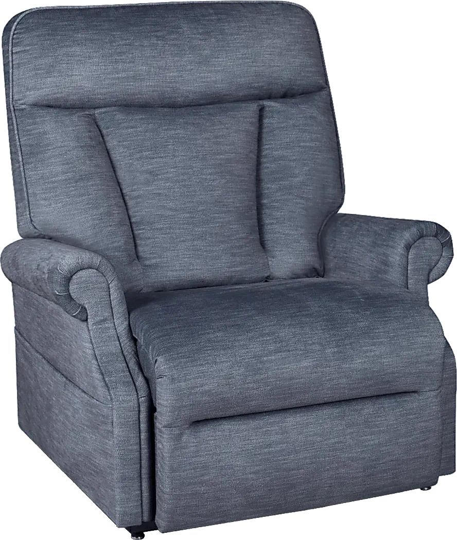 Haniya Blue Polyester Fabric Power Recliner | Rooms to Go
