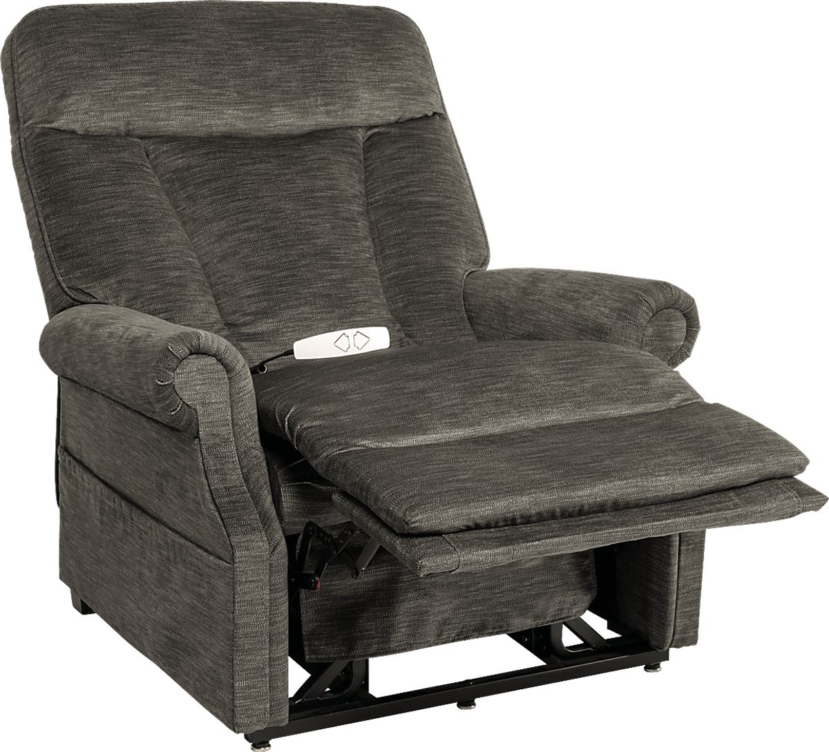 Haniya Gray Polyester Fabric Power Recliner | Rooms to Go