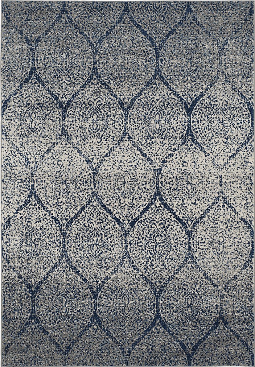 Hanley Court Navy Blue Rug - Rooms To Go